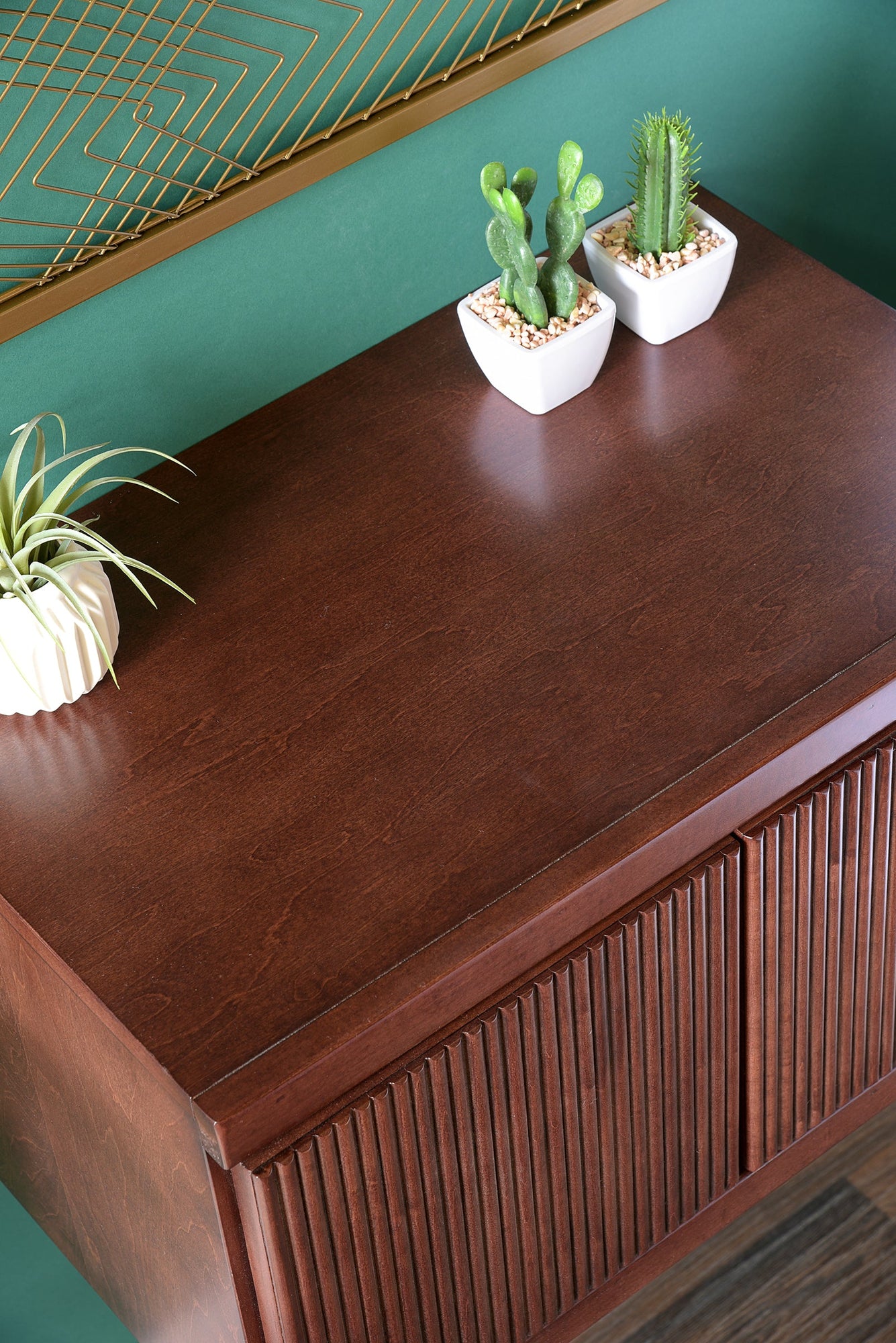 Mid Century Modern Wall Mounted Floating Nightstand - Curve - Mocha OB ...