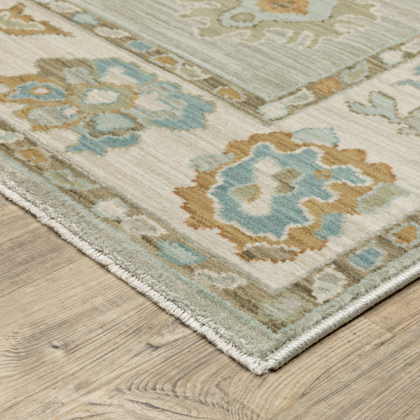 Grey Blue Green Rust Beige Ivory Brown Traditional Global Area Rug ...