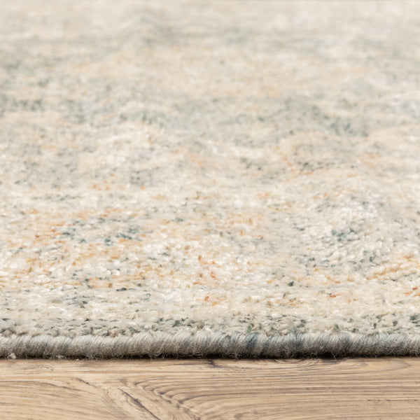 Grey Beige Traditional Bohemian Vintage Area Rug - Woodwaves