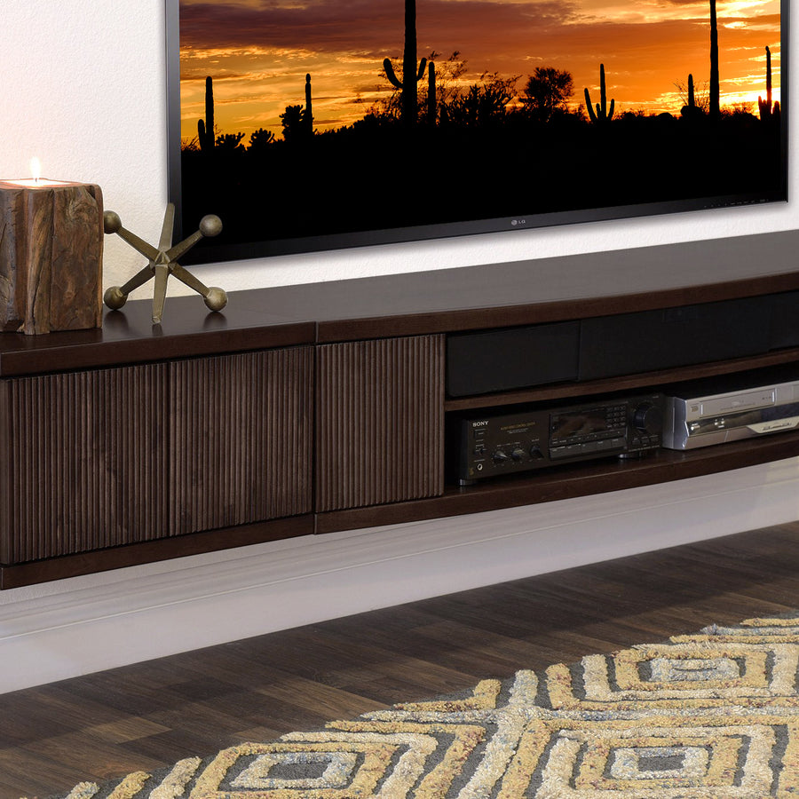 Handcrafted Modern Floating Entertainment Center TV Stand - Curve - Es ...