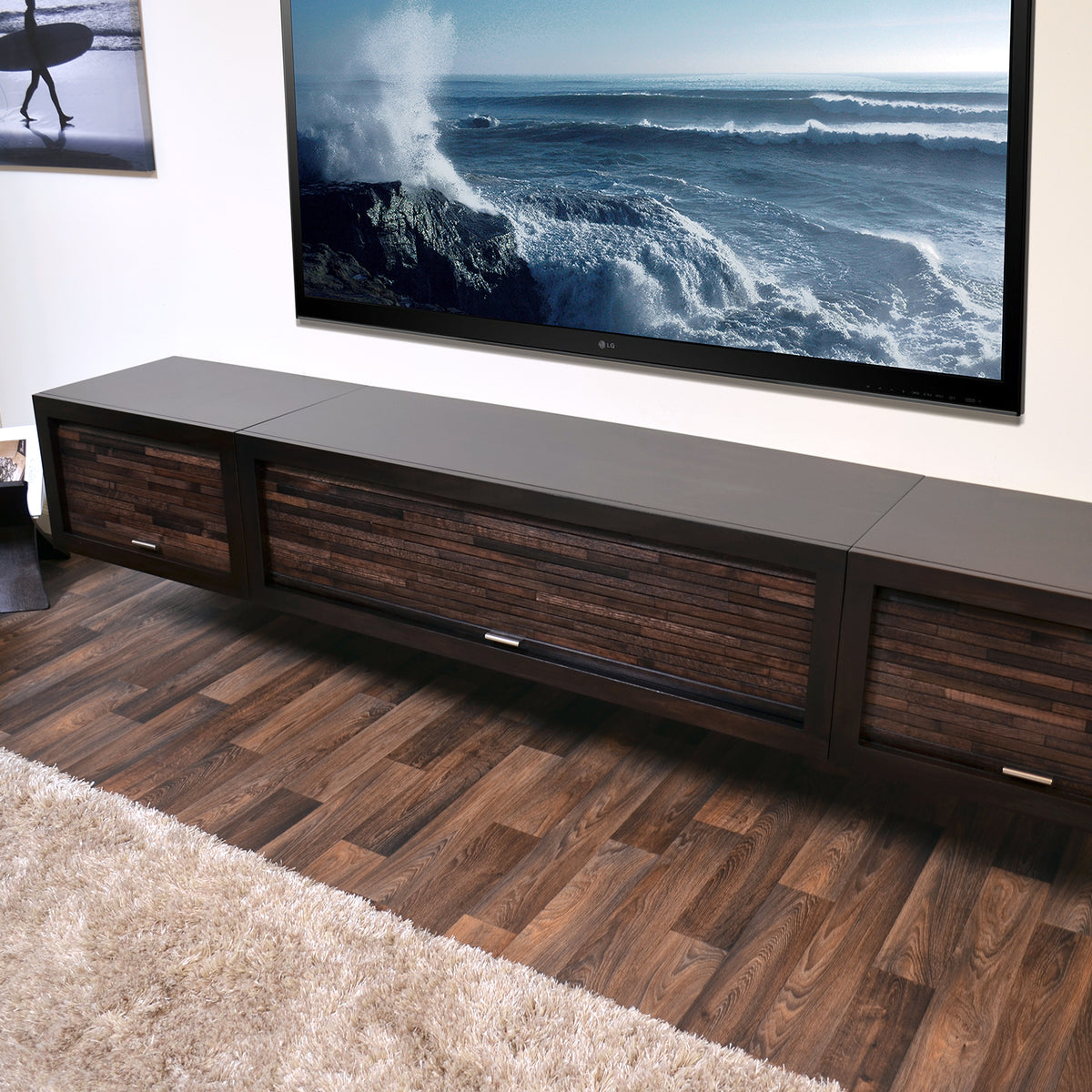 Floating TV Stand Modern Floating Entertainment Center - ECO GEO Colle ...