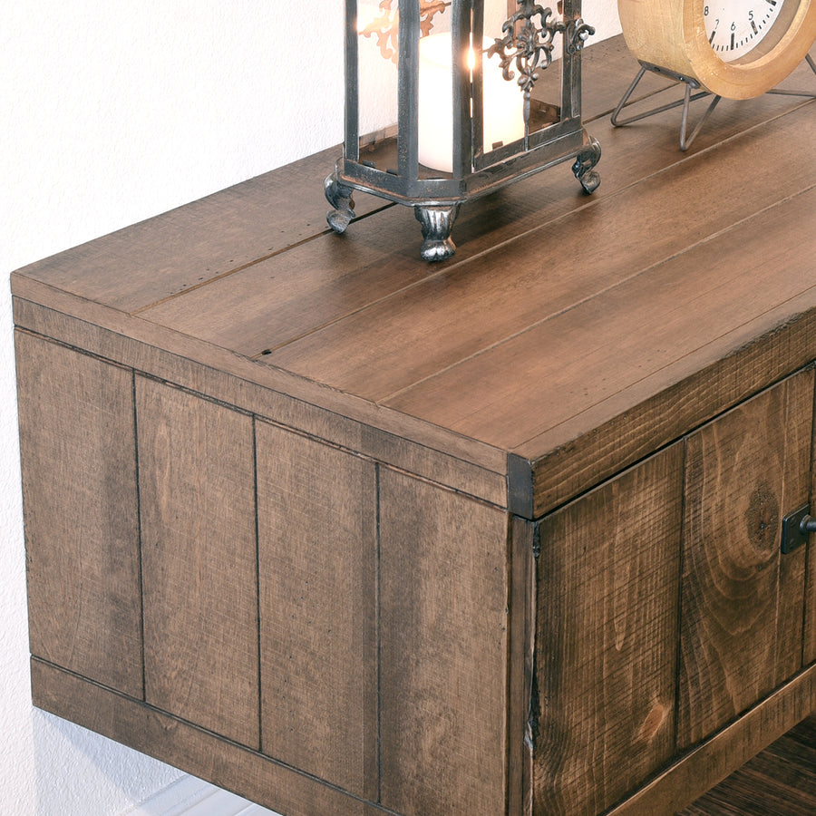 Handcrafted Rustic Floating Nightstand - Wood Wall Mount Drawer - Pine ...