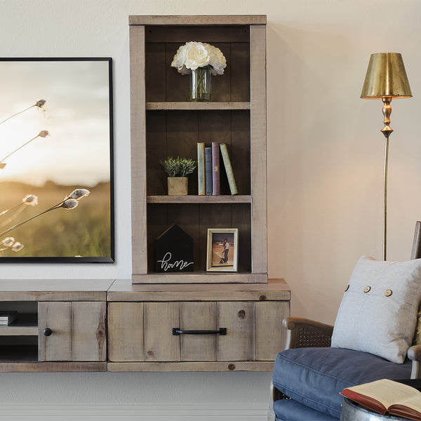 Handmade 114" Rustic Wood Floating TV Stand Wall Mount Entertainment C ...