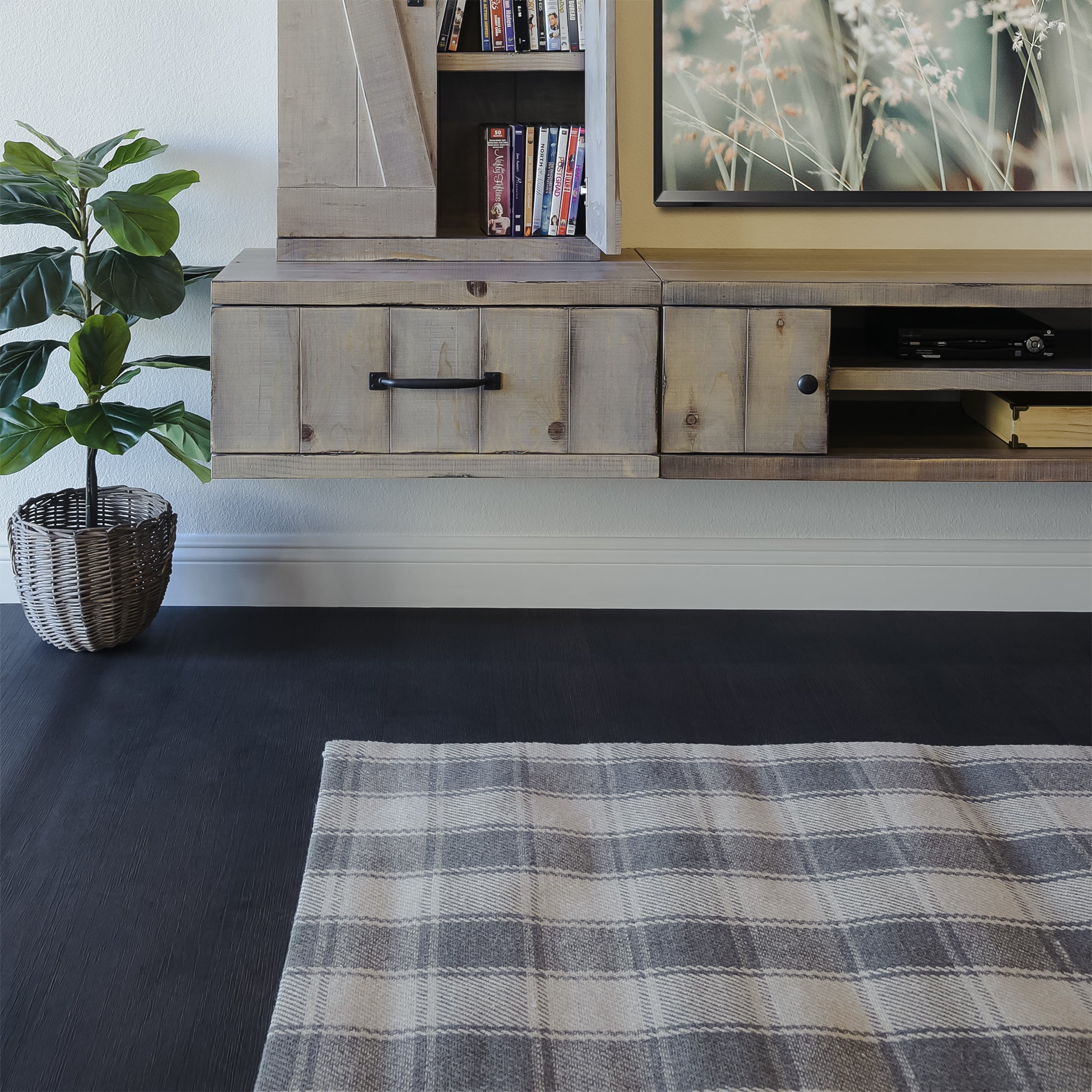 Gray Plaid Tartan Wool Rug - Erin Gates - Marlborough - Woodwaves