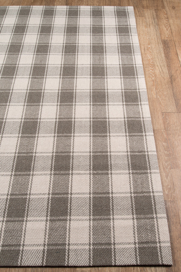 Gray Plaid Tartan Wool Rug - Erin Gates - Marlborough - Woodwaves