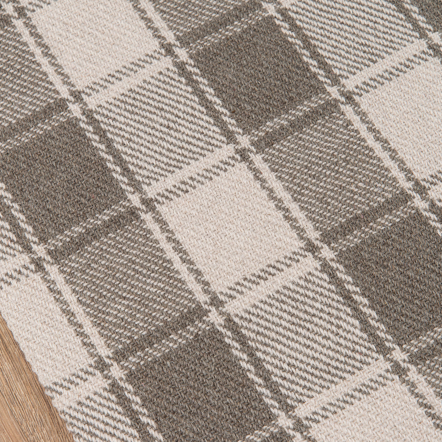 Gray Plaid Tartan Wool Rug - Erin Gates - Marlborough - Woodwaves