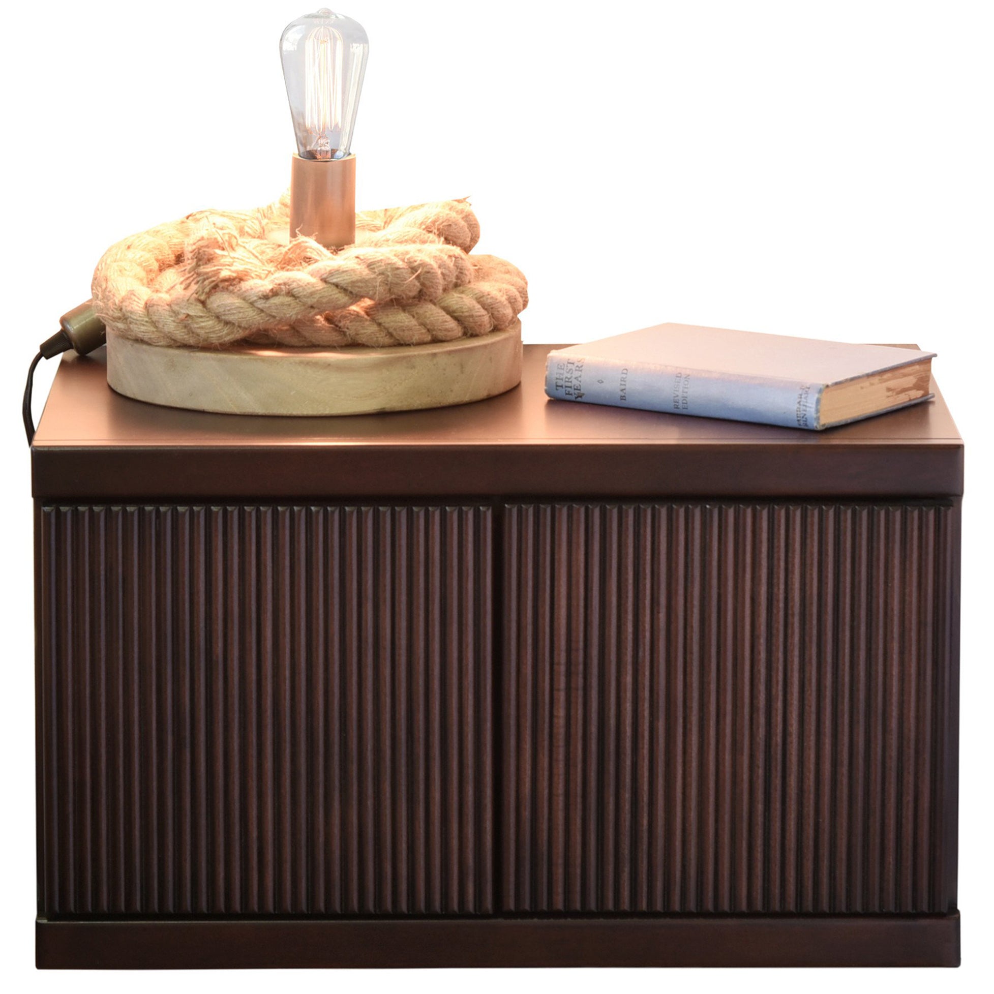Floating Wall Mount Nightstand - Curve - Espresso - Woodwaves