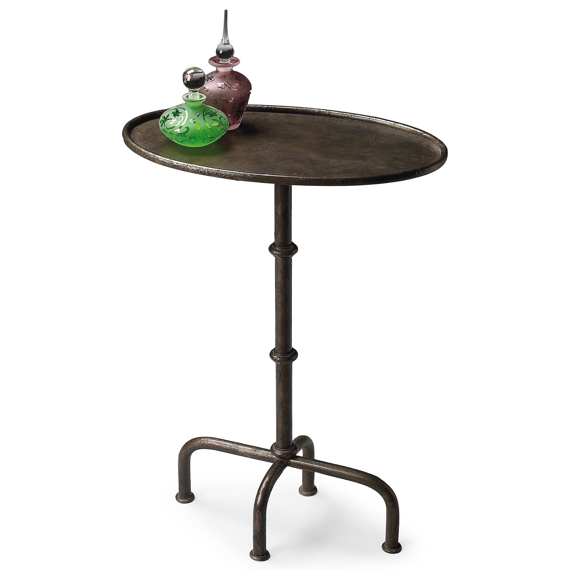 Industrial Modern Metal End Table - Woodwaves