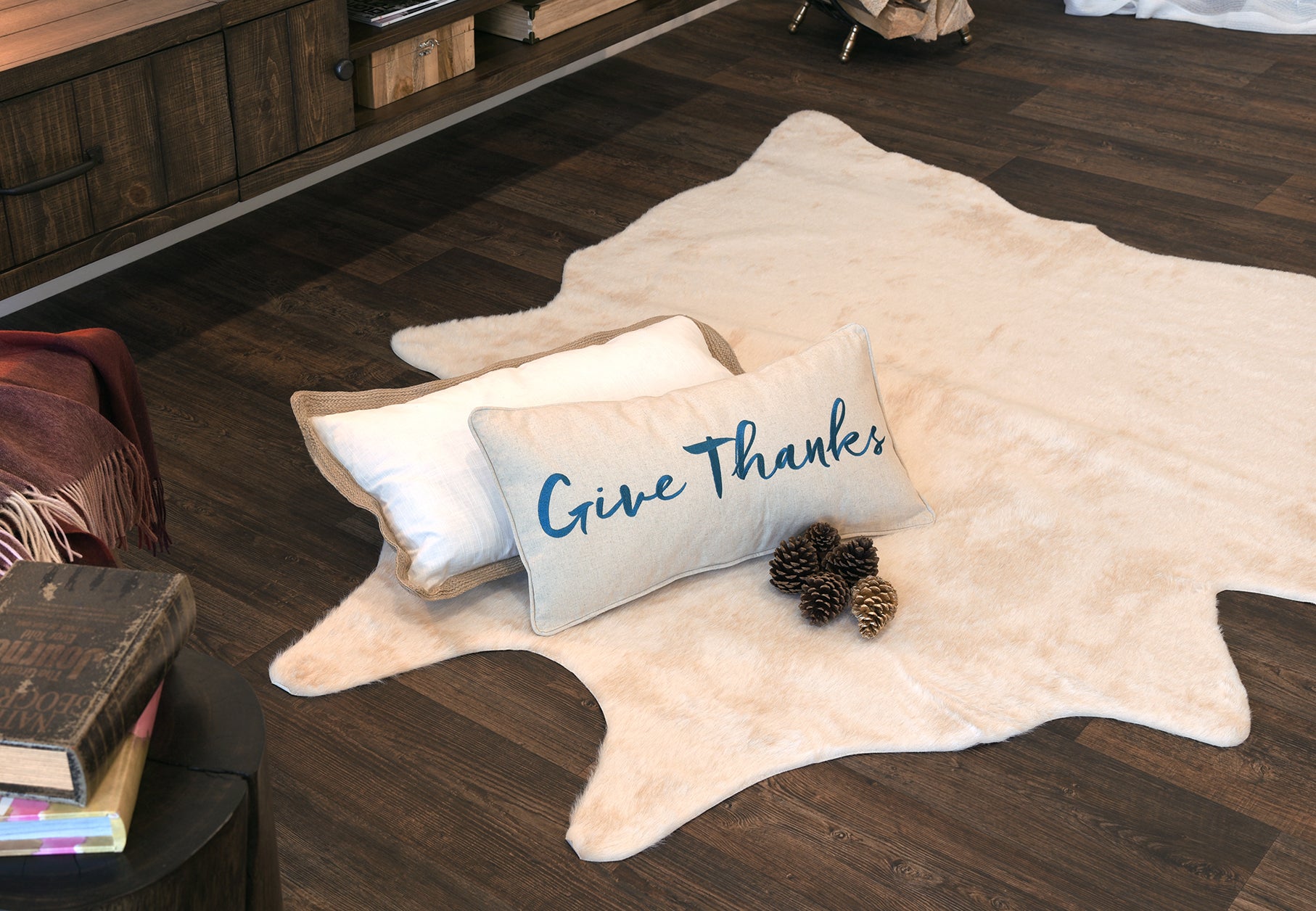 Ivory Cowhide Rug - Woodwaves