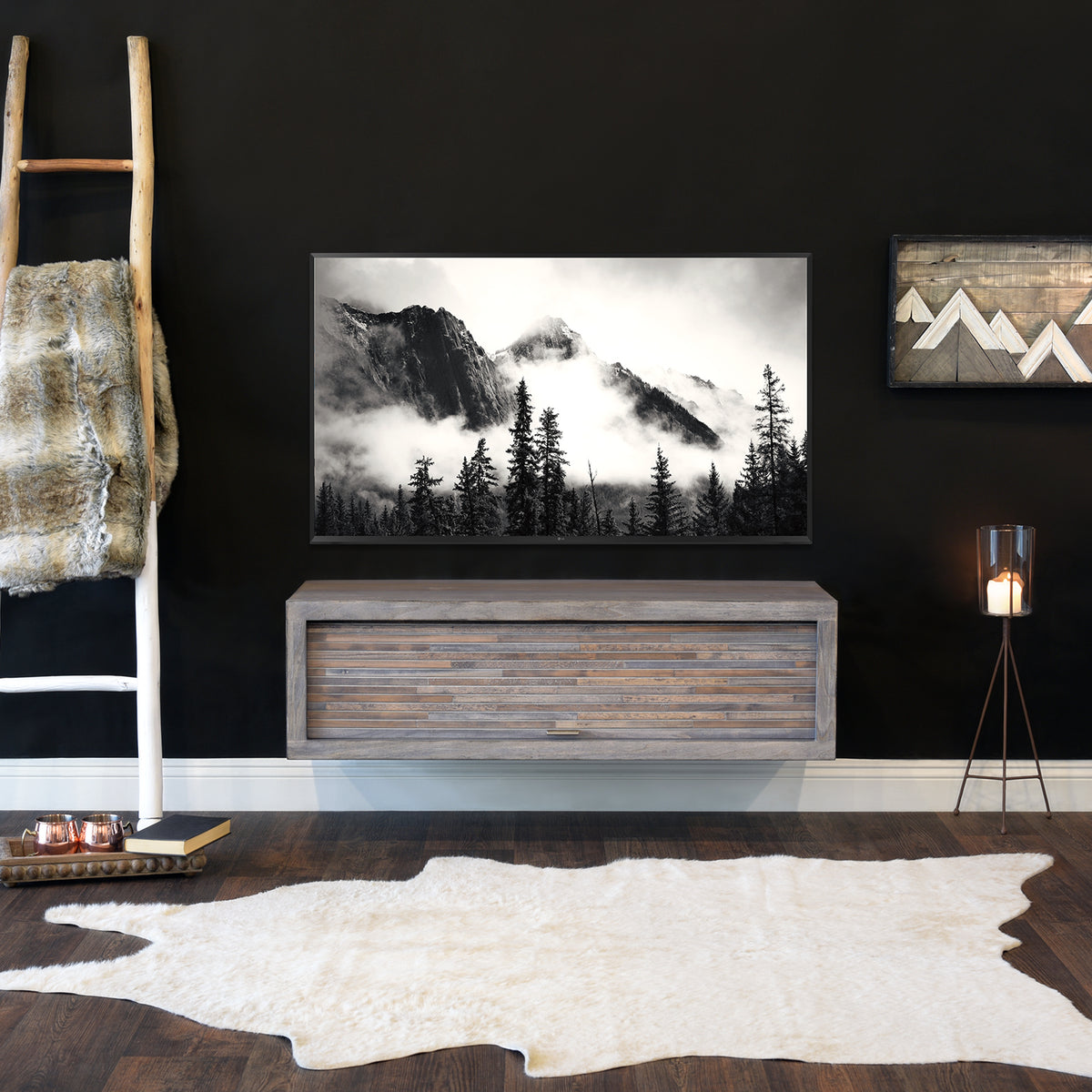 Ivory Cowhide Rug - Woodwaves