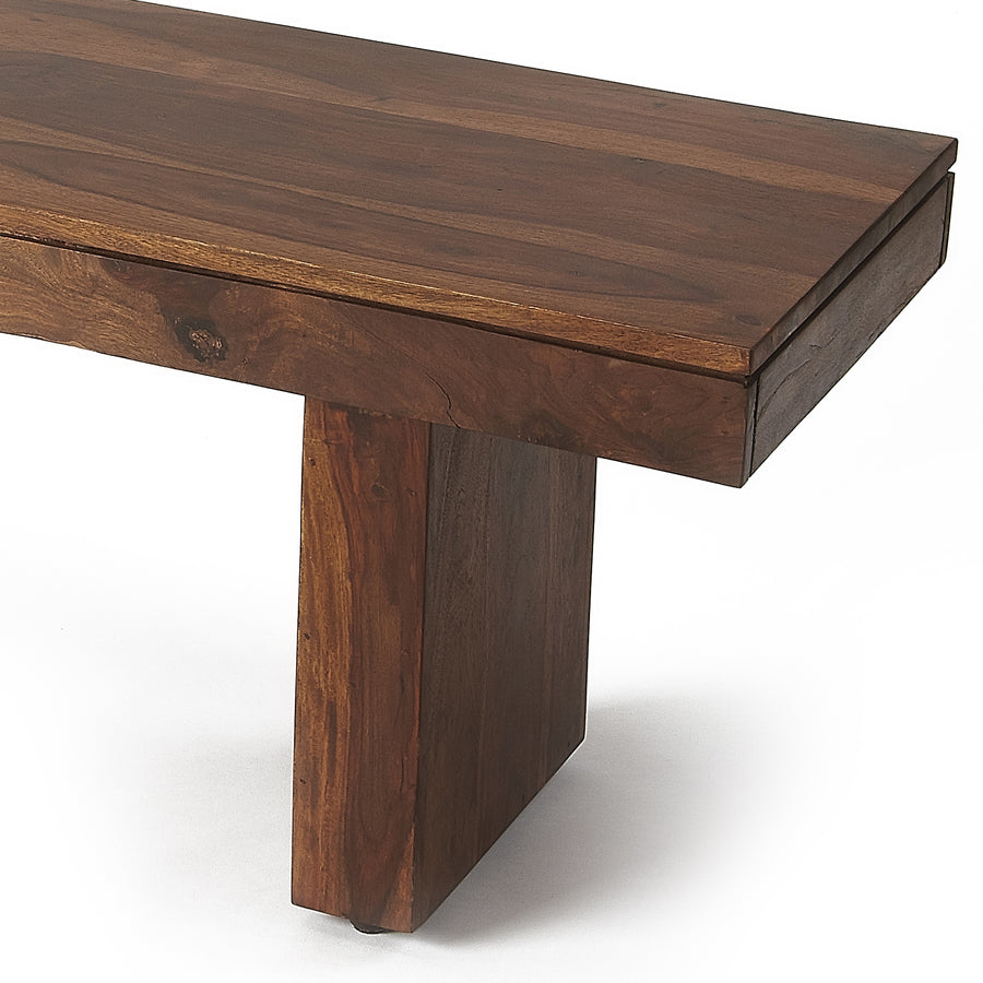 Modern Wood Coffee Table Bench - Woodwaves