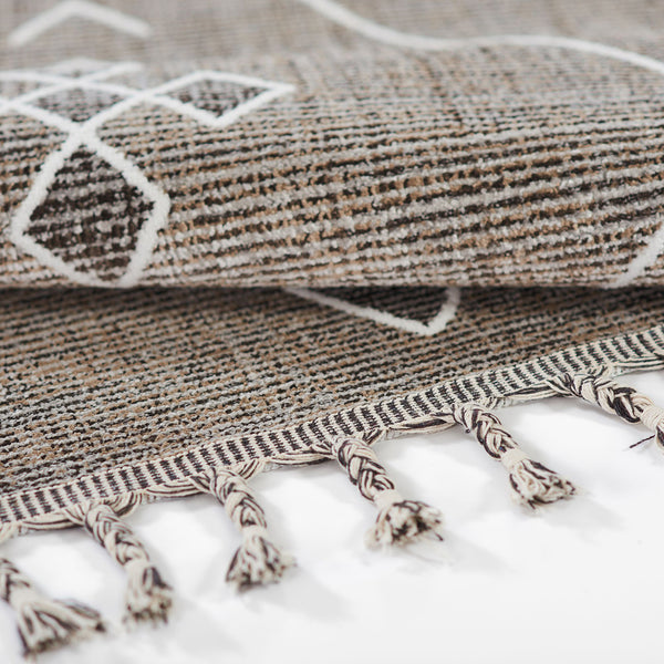 Moroccan Diamond Pattern Gray Tone Area Rug - Woodwaves