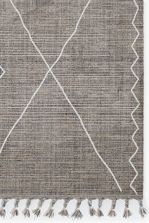 Moroccan Diamond Pattern Gray Tone Area Rug - Woodwaves