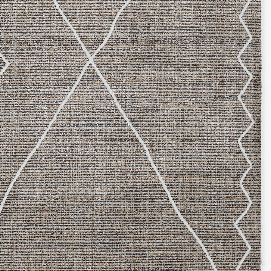Moroccan Diamond Pattern Gray Tone Area Rug - Woodwaves