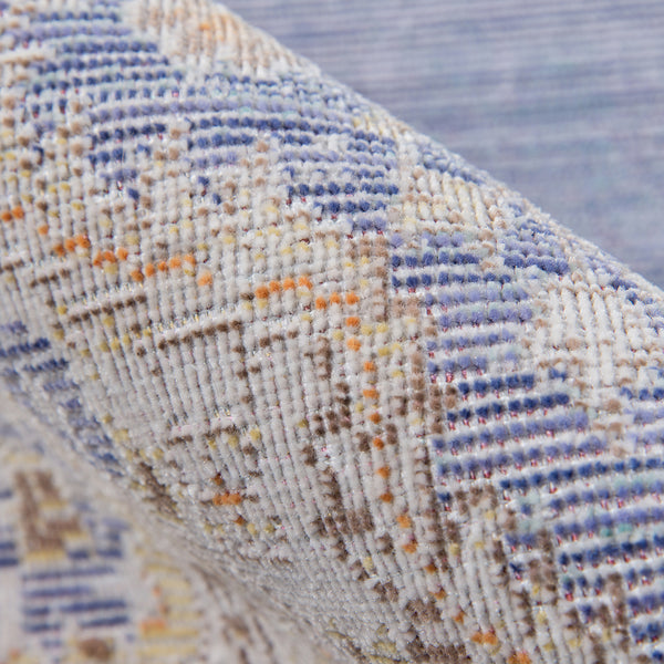 Periwinkle Lavender Blue Vintage Style Rug - Woodwaves