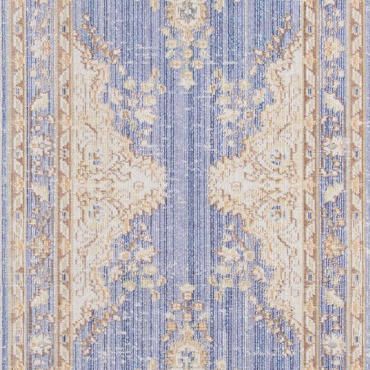 Periwinkle Lavender Blue Vintage Style Rug - Woodwaves
