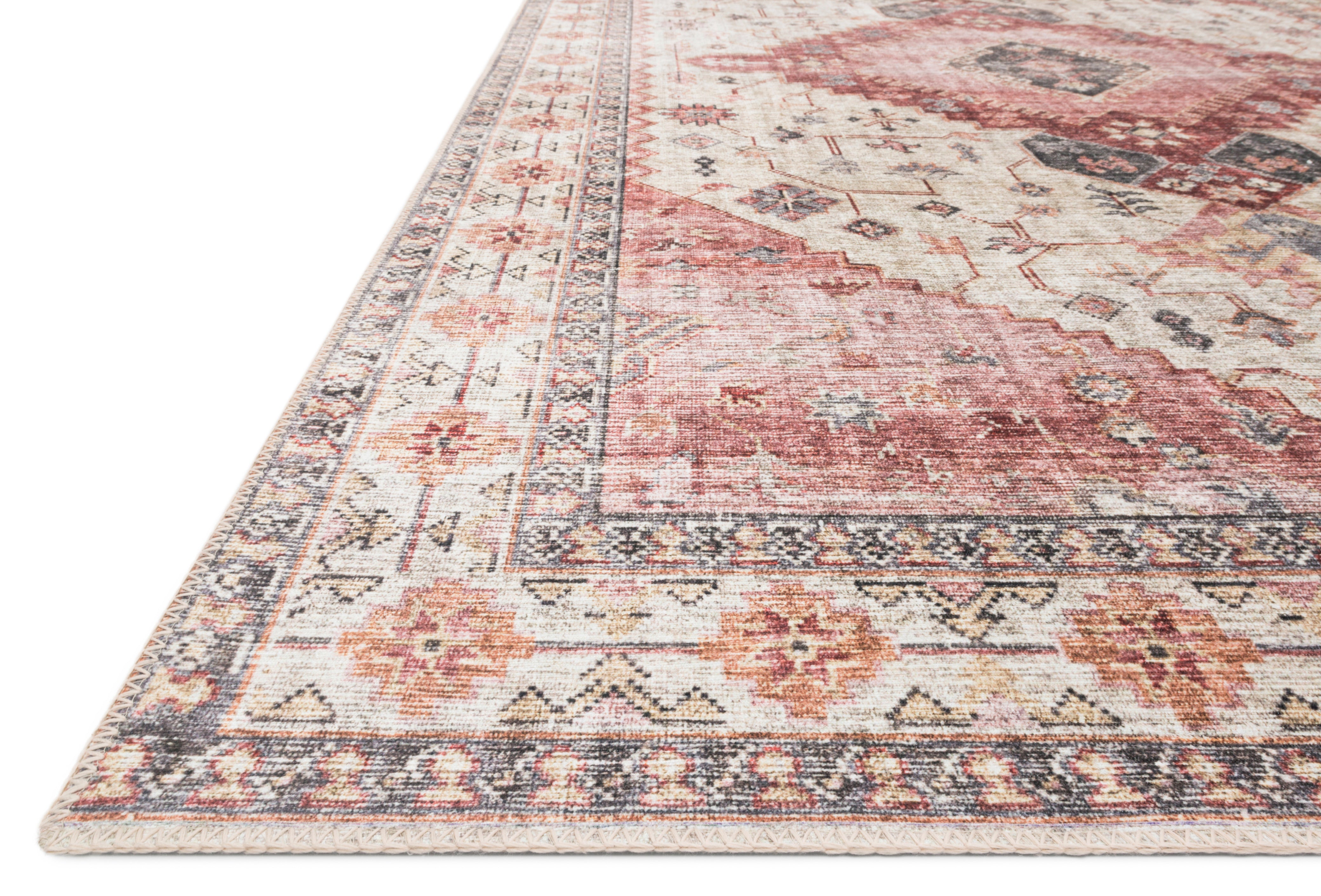 Pink and Gray Southwestern Boho Bohemian Persian Style Rug - Woodwaves