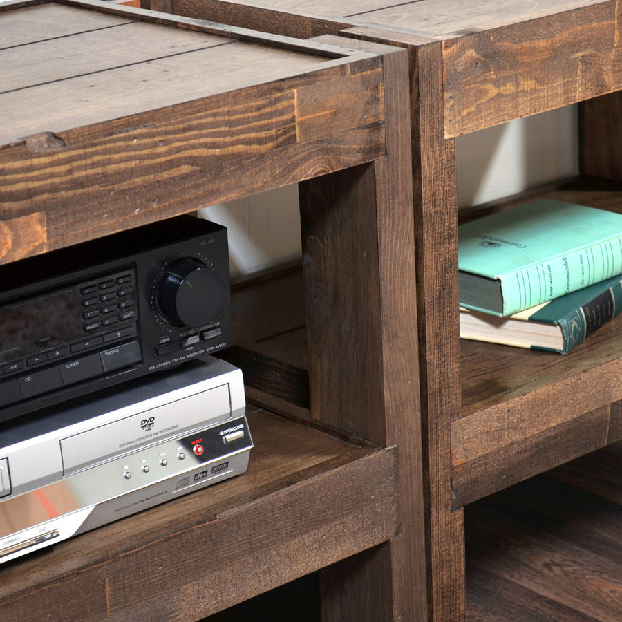 Handcrafted Rustic Wood TV Stand Entertainment Center Console - presEA ...