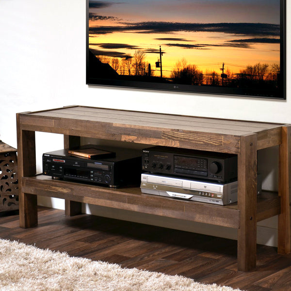 Handcrafted Rustic Wood TV Stand Console - presEARTH - Spice - Woodwaves