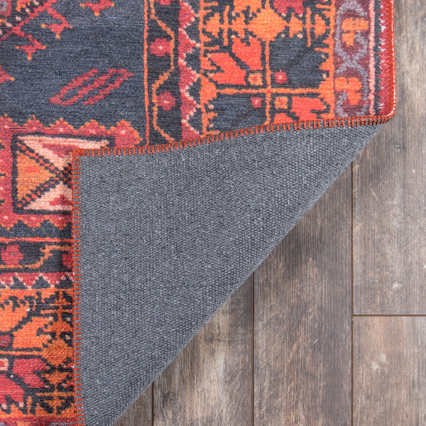 Red Orange Southwest Boho Rug - Woodwaves