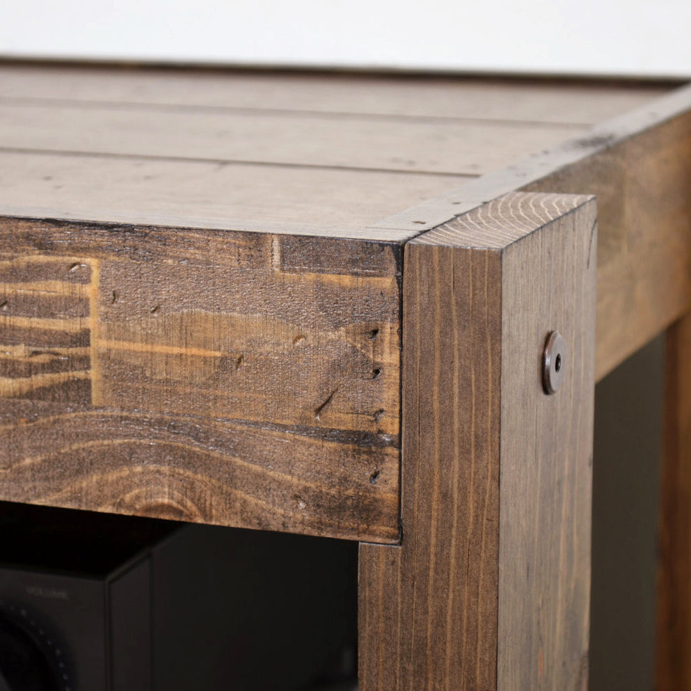 Handcrafted Rustic Wood TV Stand Entertainment Center Console - presEA ...