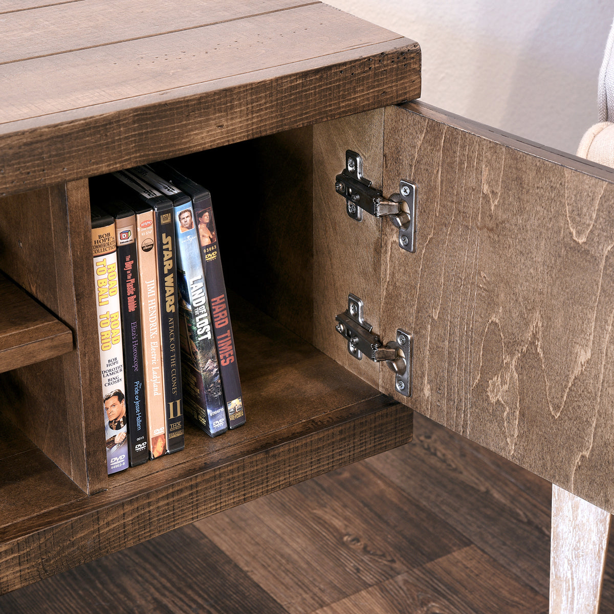 Rustic Wood 114" Floating TV Stand Wall Mount Entertainment Center - F ...