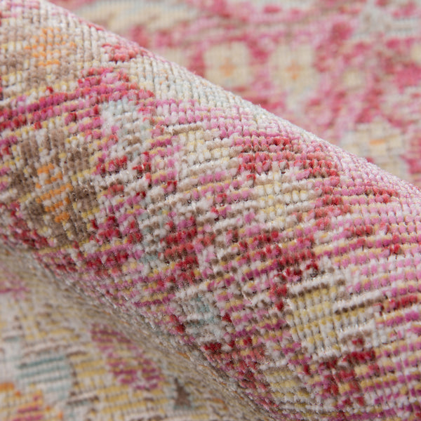 Vintage Style Faded Pink Area Rug - Woodwaves